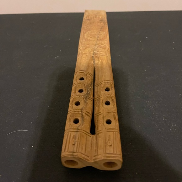 Other | Vintage Handmade Double Flute Yugoslavian Wood Rare Vintage ...